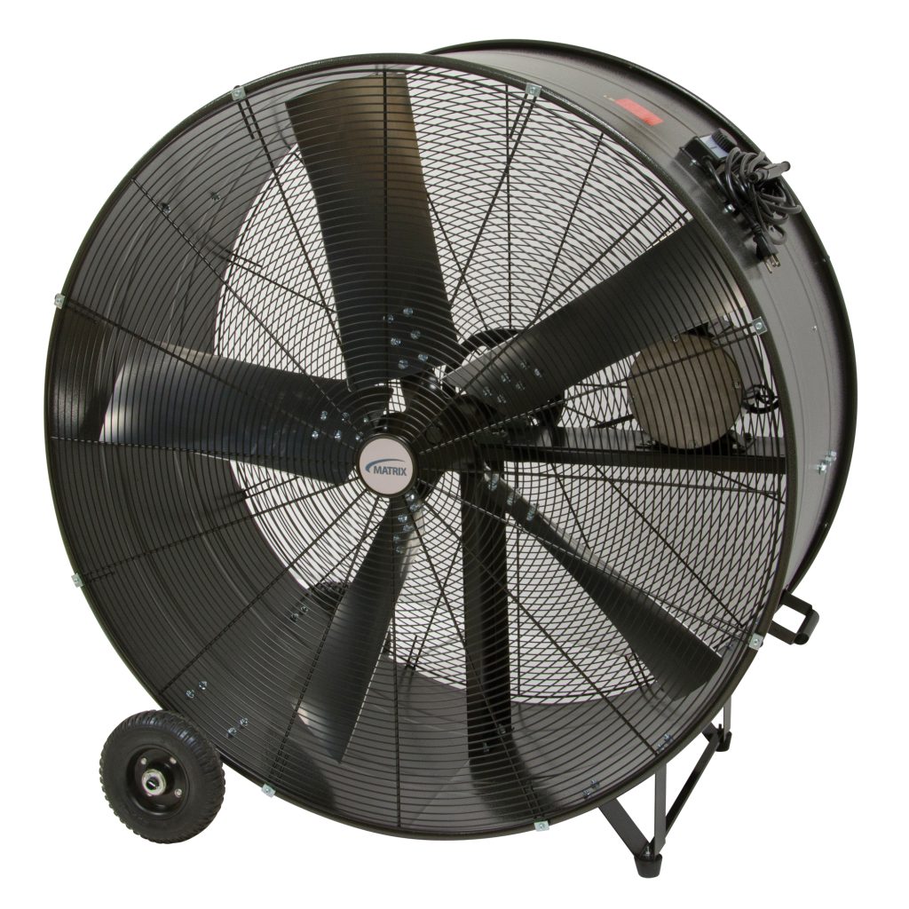 Heavy-Duty Fixed Belt Drive Drum Fan, 2 Speed, 42" Diameter EA662 ...